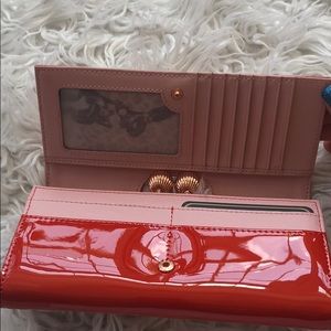 Ted Baker | Bags | New Ted Baker Bobble Patent Leather Wallet Red ...